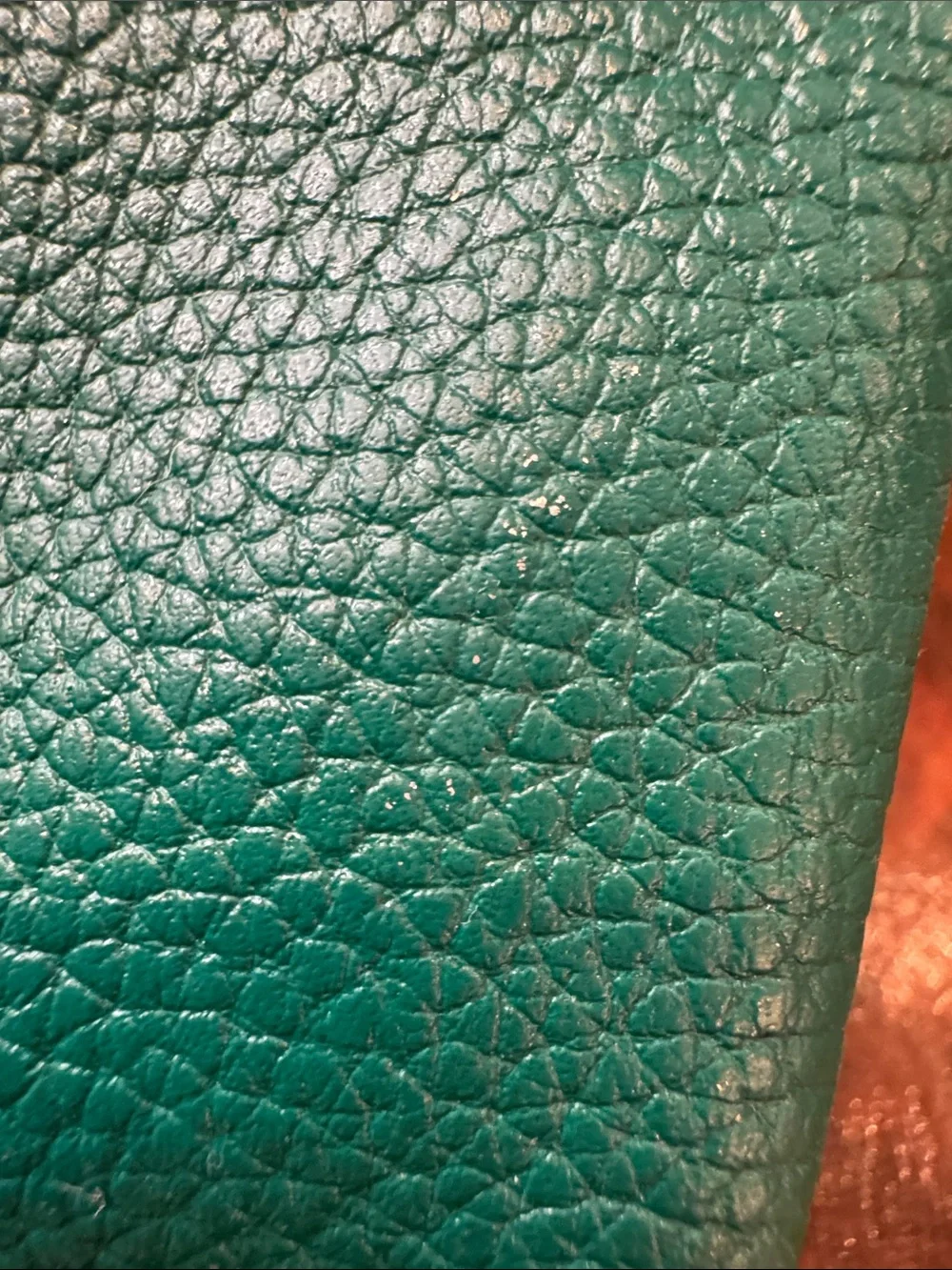 Coach | Bags | Coach Green Pebbled Leather Wristlet With Gold Logo ...